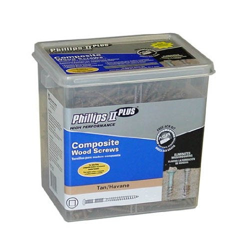 5 lb 2-1/2" Tan Composite Deck Screws – Phillips Fastener